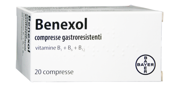 BENEXOL*20 cpr gastrores 250 mg + 250 mg + 500 mcg flacone